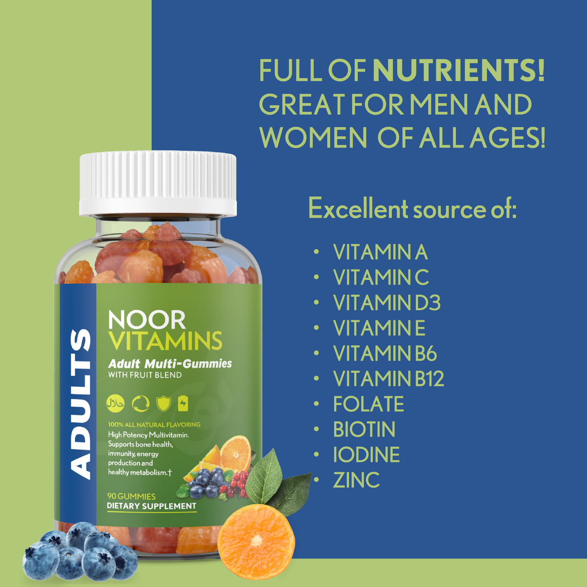 Adult Multivitamin Gummy Bundle | Noor Vitamins | Halal Vitamins for ...