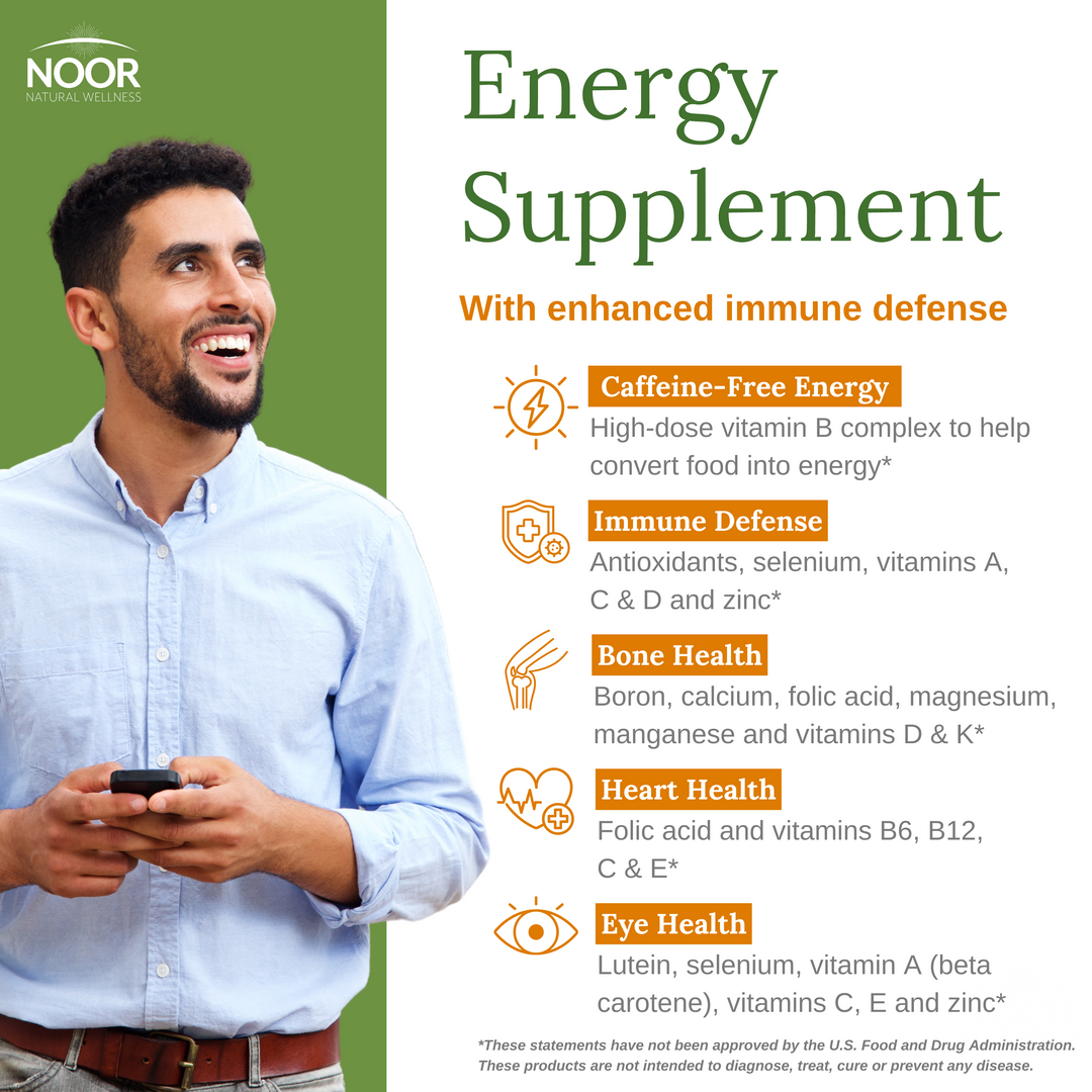Adult Multivitamin for Energy & Immune Support | Noor Vitamins | Halal ...